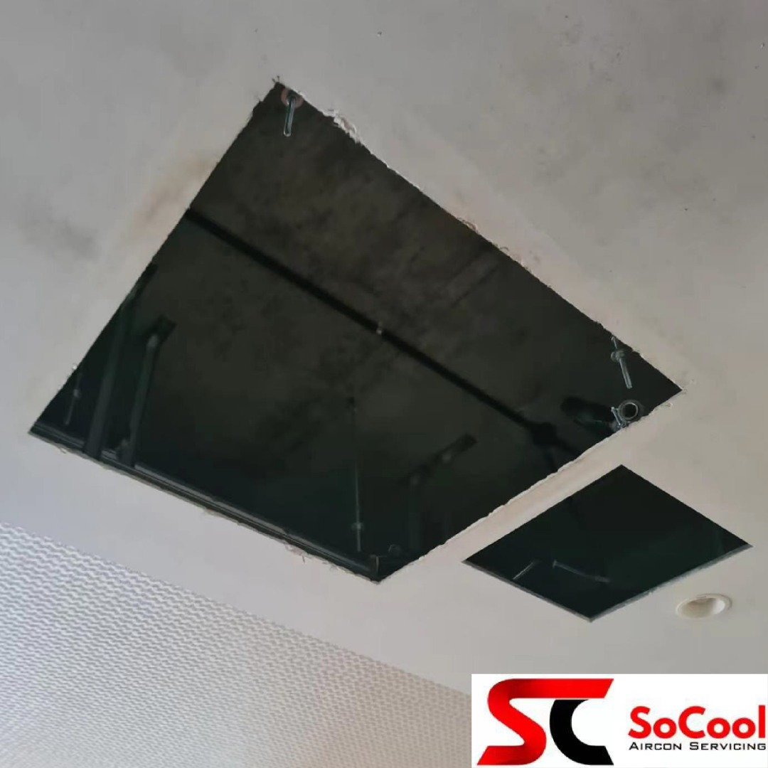 Ceiling Cassette Aircon Chemical Overhaul in Novena - Aircon Service ...
