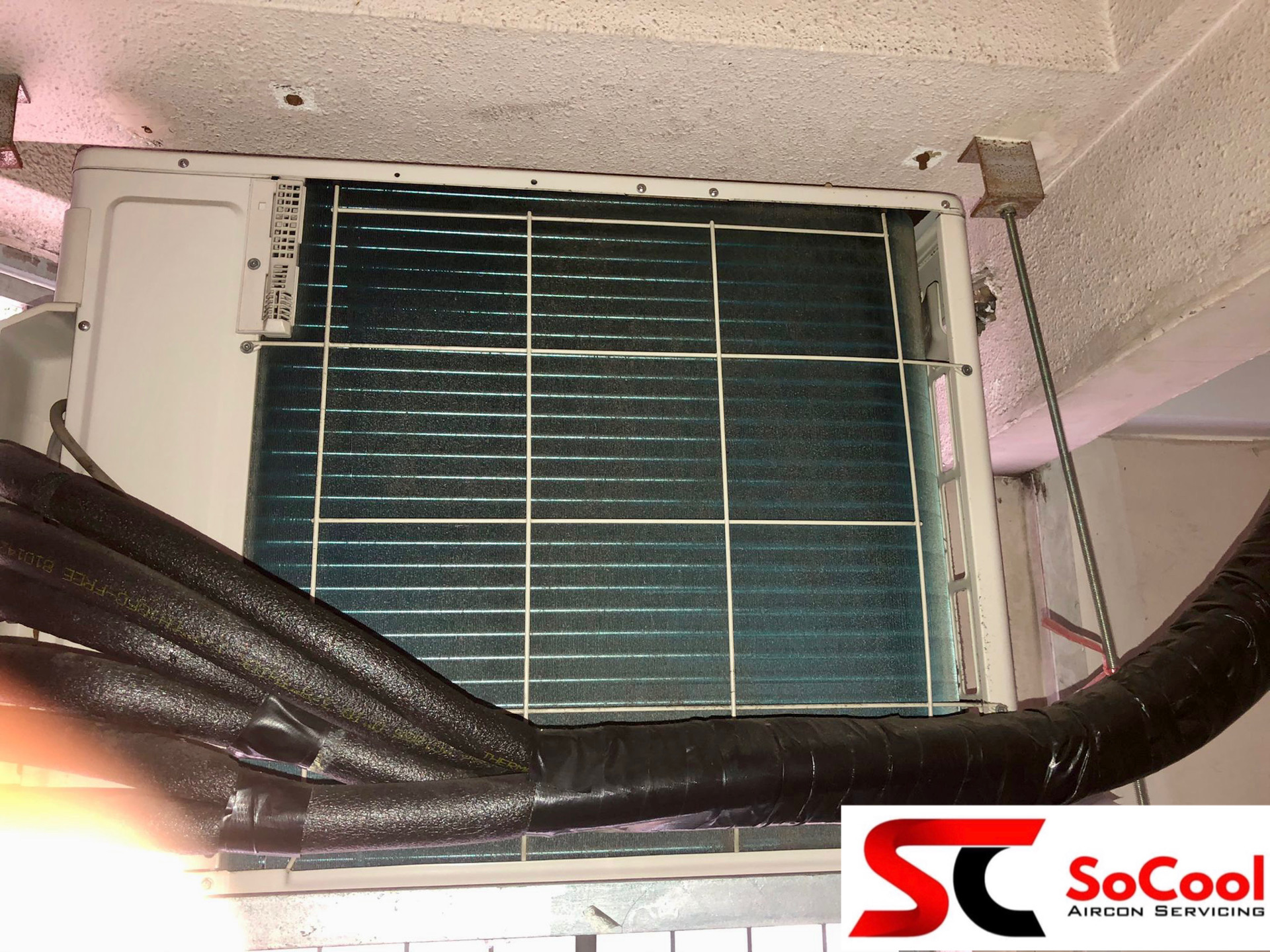 Chemical Wash Outdoor Condenser - Aircon Service & Repair SG